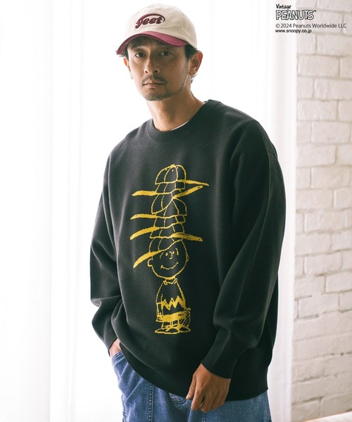 PEANUTS（ピーナッツ）の「【SNOOPY＆FRIENDS meets BAYFLOW】ピーナッツニットプルオーバー（ニット/セーター）」 - WEAR