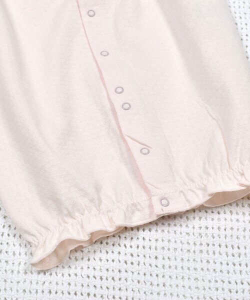 fillot de bebe reduction（フィヨデュベベルダクティオン）の「シフォン花プリントレーシーフリル2WAYオール(50~75cm)（ロンパース）」 - WEAR