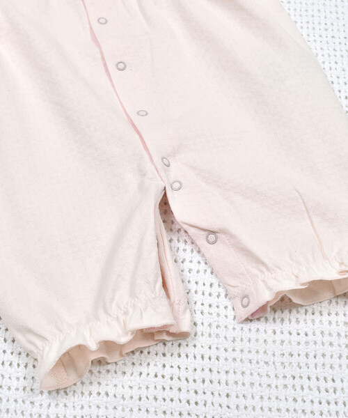 fillot de bebe reduction（フィヨデュベベルダクティオン）の「シフォン花プリントレーシーフリル2WAYオール(50~75cm)（ロンパース）」 - WEAR