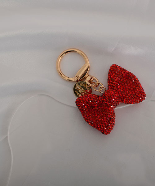 【float】リボンモチーフ ラインストーン チャーム付き キーリング キーホルダー（キーホルダー）｜TONE SELECT GOODS ...