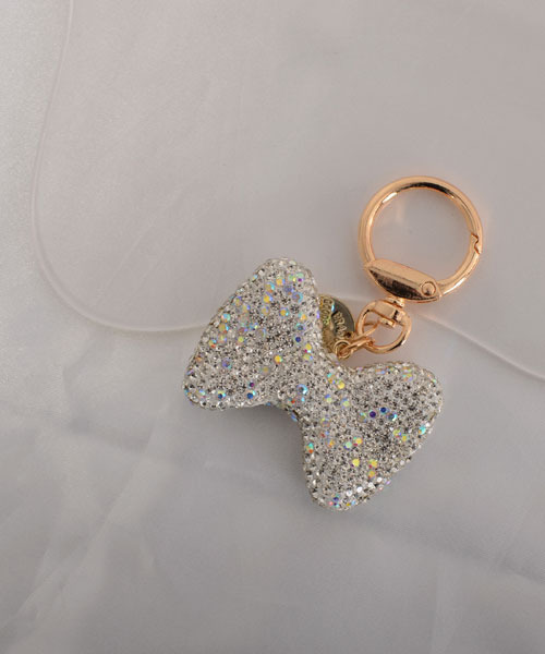 【float】リボンモチーフ ラインストーン チャーム付き キーリング キーホルダー（キーホルダー）｜TONE SELECT GOODS ...