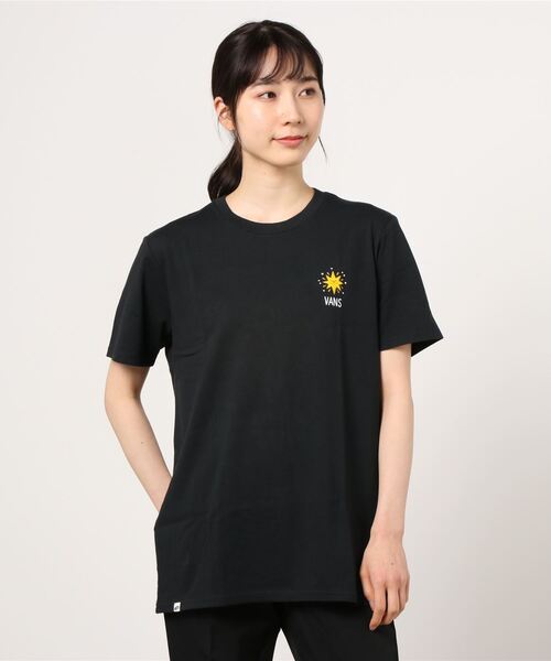 VANS（バンズ）の「VANS ヴァンズ W MOONCASKET 21-A SS TEE ショートスリーブ VN0A5H4SBLK BLACK（Tシャツ/カットソー）」 - WEAR