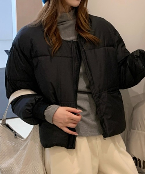 Aelina（エリナ）の「クルーネックショートジャケット（ノーカラーコート）」 - WEAR