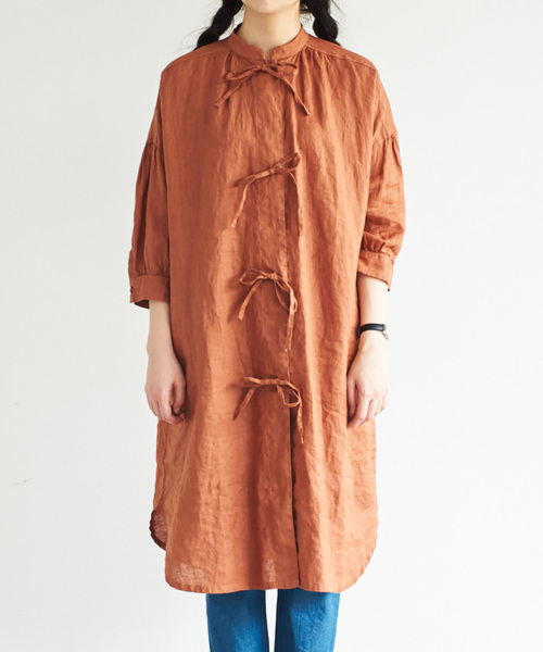 fig London（フィグロンドン）の「LINEN ribbon OP（シャツワンピース）」 - WEAR
