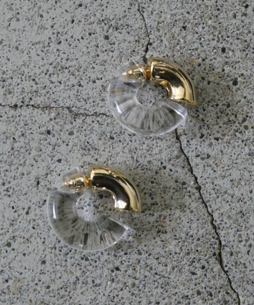 TRUNC 88（トランクエイティーエイト）の「Clear Gold Combi Pierce（ピアス（両耳用））」 - WEAR