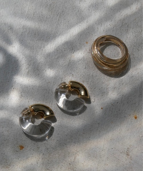 TRUNC 88（トランクエイティーエイト）の「Clear Gold Combi Pierce（ピアス（両耳用））」 - WEAR