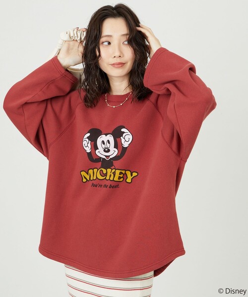 FREAK'S STORE（フリークスストア）の「限定展開 Disney/ディズニー 別注/Mickey/ウォッシュ加工ラグランスウェット ...