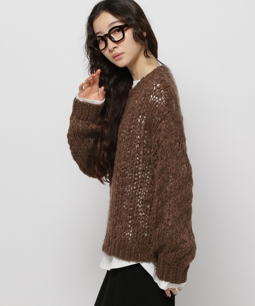 niko and（ニコアンド）の「ウールMIXチャンキーニットプルオーバー