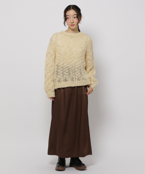 niko and（ニコアンド）の「ウールMIXチャンキーニットプルオーバー