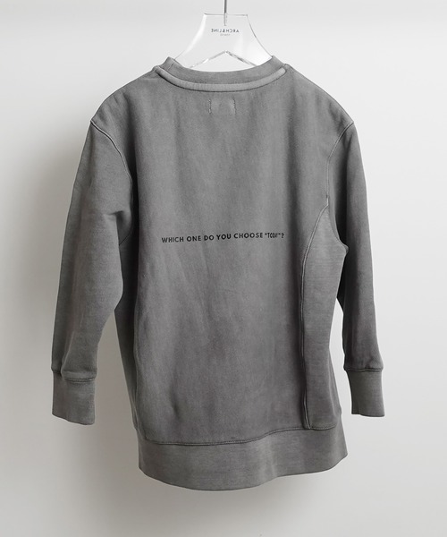 ARCH & LINE（アーチアンドライン）の「《環境配慮素材》長袖プリントトレーナー OG CANVAS TERRY LOOP ODEN PO オーガニックコットン裏毛 製品染め[85 ...