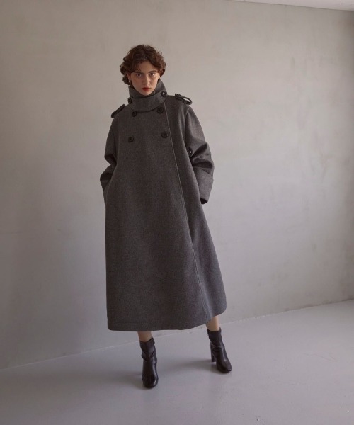 MIRO AMURETTE（ミロアミュレット）の「stand collar tuck coat/スタンドカラータックコート（ステンカラーコート）」 - WEAR