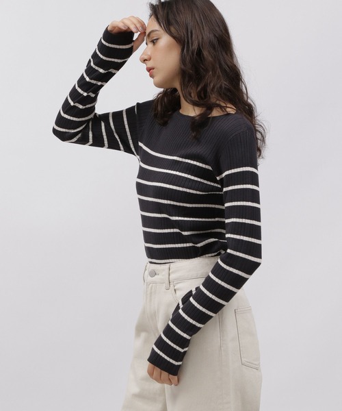 LAKOLE（ラコレ）の「12ゲージリブボートネック / 972372（ニット/セーター）」 - WEAR