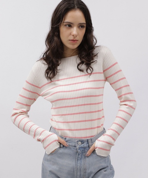 LAKOLE（ラコレ）の「12ゲージリブボートネック / 972372（ニット/セーター）」 - WEAR