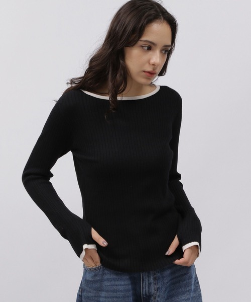 LAKOLE（ラコレ）の「12ゲージリブボートネック / 972372（ニット/セーター）」 - WEAR