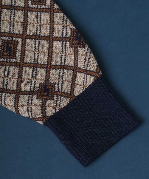 ANPAS（アンパス）の「Total Pattern Jacquard Knit Shirt/総柄 ジャガード ニットシャツ カーディガン ...