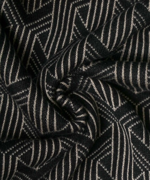 ANPAS（アンパス）の「Total Pattern Jacquard Knit Shirt/総柄 ジャガード ニットシャツ カーディガン ...