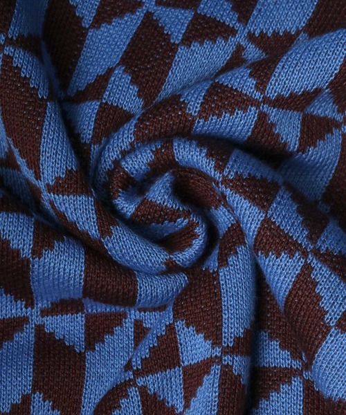 ANPAS（アンパス）の「Total Pattern Jacquard Knit Shirt/総柄 ジャガード ニットシャツ カーディガン ...