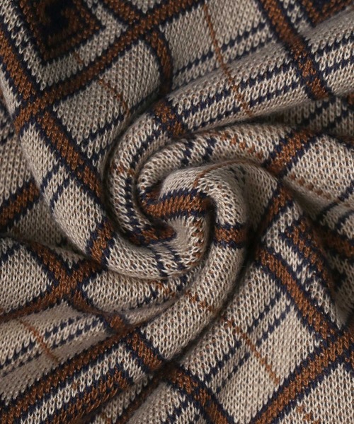 ANPAS（アンパス）の「Total Pattern Jacquard Knit Shirt/総柄 ジャガード ニットシャツ カーディガン ...