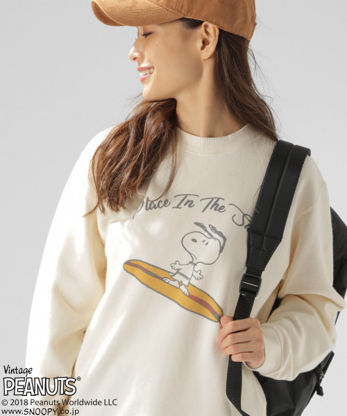 PEANUTS（ピーナッツ）の「【PEANUTS×BAYFLOW】別注 SURFグラフィックプルオーバー WEB限定アイテム（スウェット）」 - WEAR