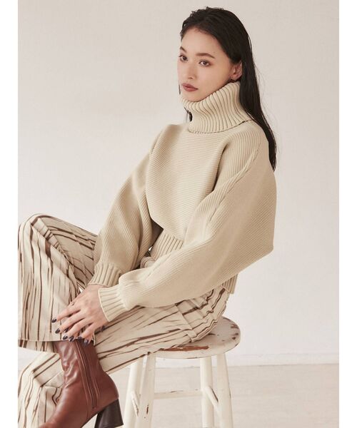 MURUA（ムルーア）の「BIGタートルニットプルオーバー（ニット/セーター）」 - WEAR