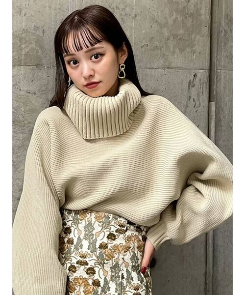 MURUA（ムルーア）の「BIGタートルニットプルオーバー（ニット/セーター）」 - WEAR