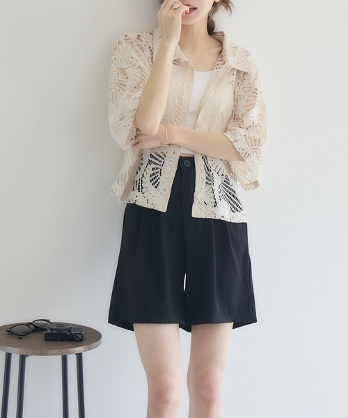 RU.TI.LE（ルチル）の「【RU.TI.LE】レースショート丈シャツ（シャツ/ブラウス）」 - WEAR