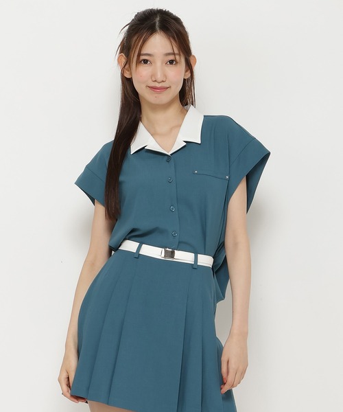 【セットアップ着用可能】キャップスリーブクレリックオープンカラーシャツ（シャツ/ブラウス）｜REDYAZEL（レディアゼル）のファッション通販 ...