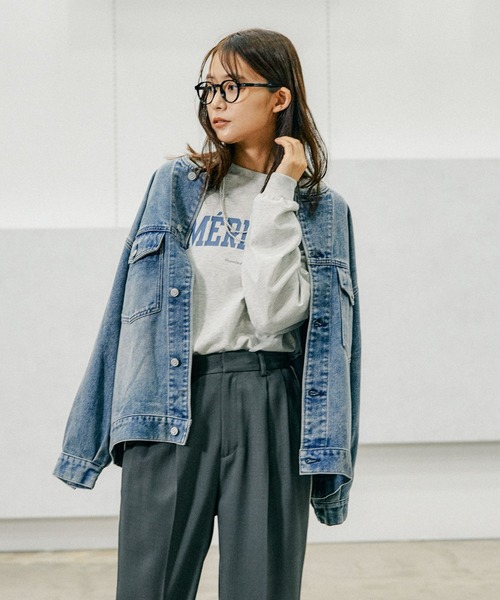 GLOBAL WORK（グローバルワーク）の「ヘビロッTEEプリントロングスリーブ/115472（Tシャツ/カットソー）」 - WEAR