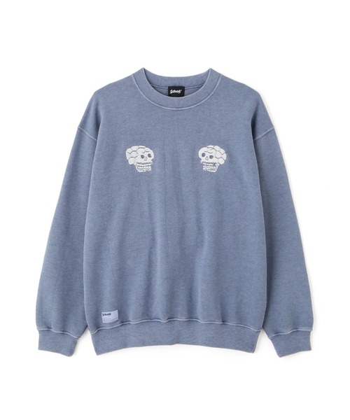 Schott/ショット/PIGMENT SKULL AND SNAKE CREW SWEAT/ピグメント