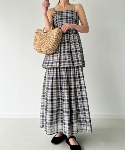 JUNOAH（ジュノア）の「バックリボンティアードキャミワンピース（ワンピース）」 - WEAR