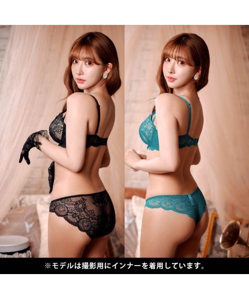 DRW（ドロー）の「【売上No.1獲得】【B65-F75サイズ】2種類のショーツ付き！まるで素肌のようなヌーディブラ＆フルバックショーツ＆Tバックセット（ブラ&ショーツ）」 - WEAR