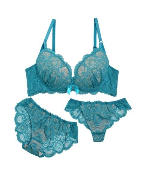 DRW（ドロー）の「【売上No.1獲得】【B65-F75サイズ】2種類のショーツ付き！まるで素肌のようなヌーディブラ＆フルバックショーツ＆Tバックセット（ブラ&ショーツ）」 - WEAR