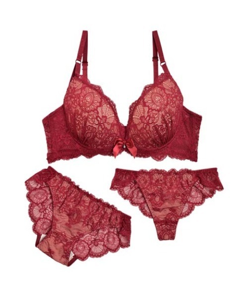 DRW（ドロー）の「【売上No.1獲得】【B65-F75サイズ】2種類のショーツ付き！まるで素肌のようなヌーディブラ＆フルバックショーツ＆Tバックセット（ブラ&ショーツ）」 - WEAR