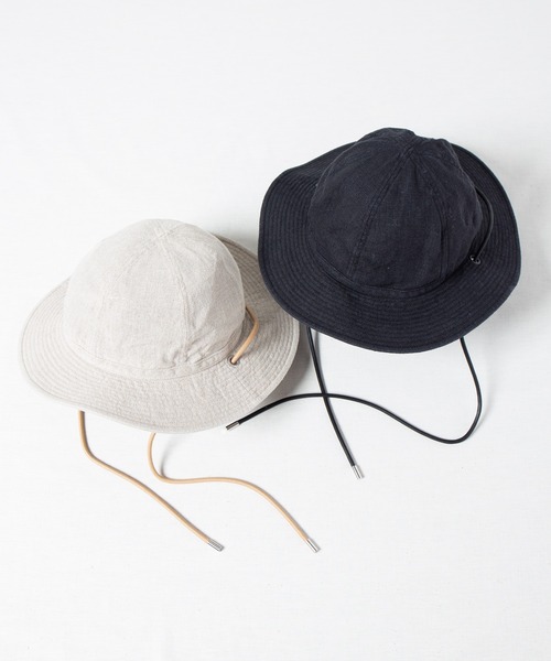 RACAL（ラカル）の「Draw-cord Linen Metro Hat / ドローコード付きリネンメトロハット（ハット）」 - WEAR