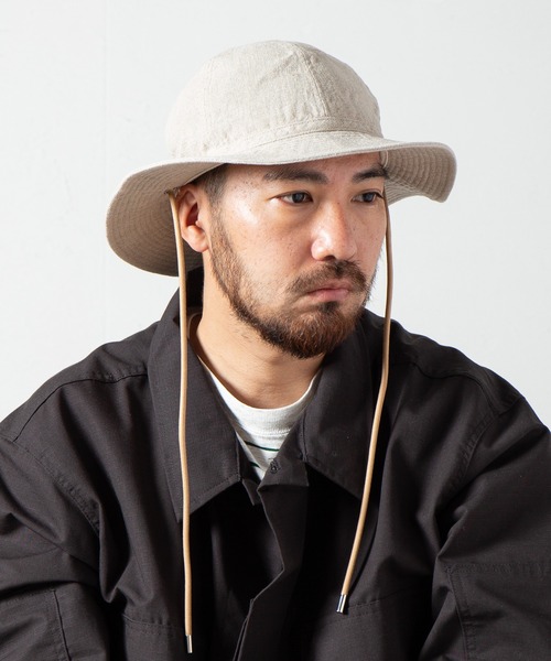 RACAL（ラカル）の「Draw-cord Linen Metro Hat / ドローコード付きリネンメトロハット（ハット）」 - WEAR