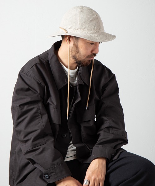 RACAL（ラカル）の「Draw-cord Linen Metro Hat / ドローコード付きリネンメトロハット（ハット）」 - WEAR