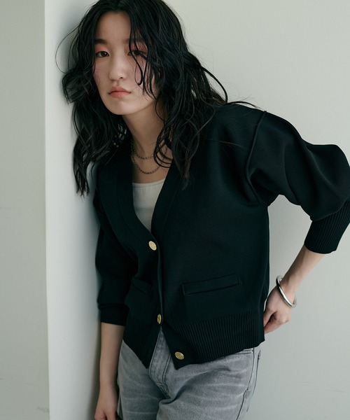 LARUTA（ラルータ）の「【LARUTA】ロゴ入り金釦カーディガン（カーディガン/ボレロ）」 - WEAR