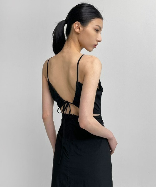 BLACKUP（ブラックアップ）の「BLACKUP ブリッシュバックストリングロングワンピース（ワンピース）」 - WEAR