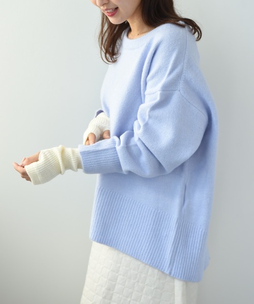 INTERPLANET（インタープラネット）の「BACKスリットカラークルーニット（ニット/セーター）」 - WEAR