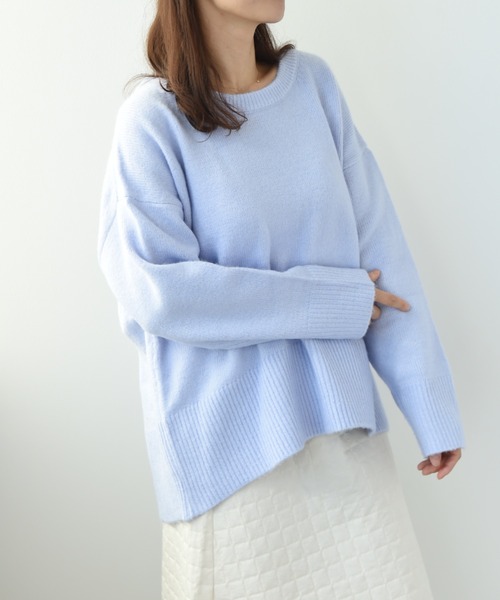 INTERPLANET（インタープラネット）の「BACKスリットカラークルーニット（ニット/セーター）」 - WEAR