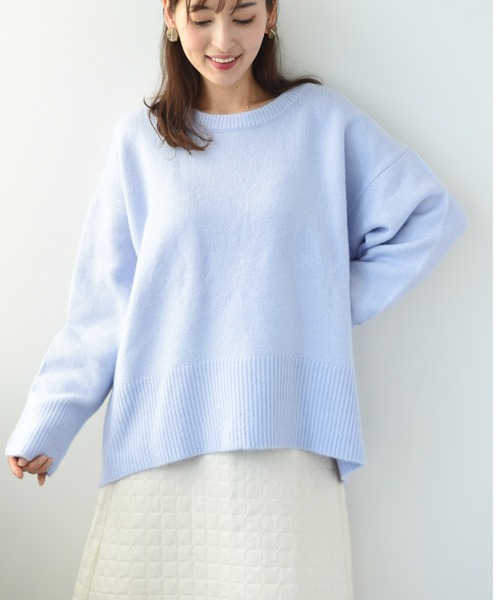 INTERPLANET（インタープラネット）の「BACKスリットカラークルーニット（ニット/セーター）」 - WEAR