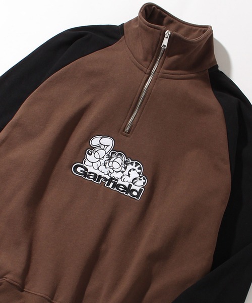 SEQUENZ（シークエンズ）の「【SEQUENZ/シークエンズ】【GARFIELD/ガーフィールド】GF 90,s ZIP RAGLAN SWEAT/ハーフジップ裏起毛スウェット（スウェット ...
