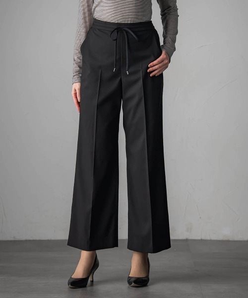 セール】【WEB限定】'ウエストゴムで快適'ワイドパンツ≪洗濯機で
