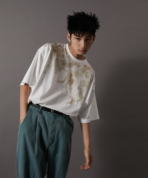 JUNRed（ジュンレッド）の「大阪文化コラボ / ギリープリント半袖Tシャツ（Tシャツ/カットソー）」 - WEAR
