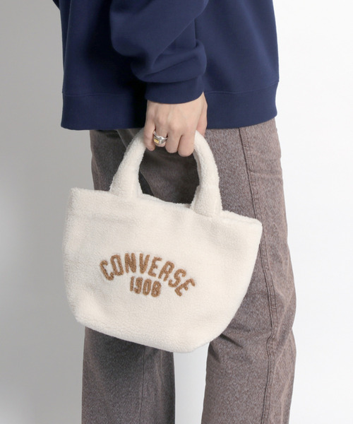【CONVERSE/コンバース】BOA COLLEGE LOGO TOTE BAG S ボアカレッジロゴ刺繍トートバッグS（トートバッグ ...