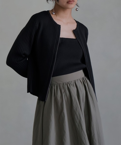 hellam（へラム）の「Wジップニットカーデ ビスチェセット（カーディガン/ボレロ）」 - WEAR