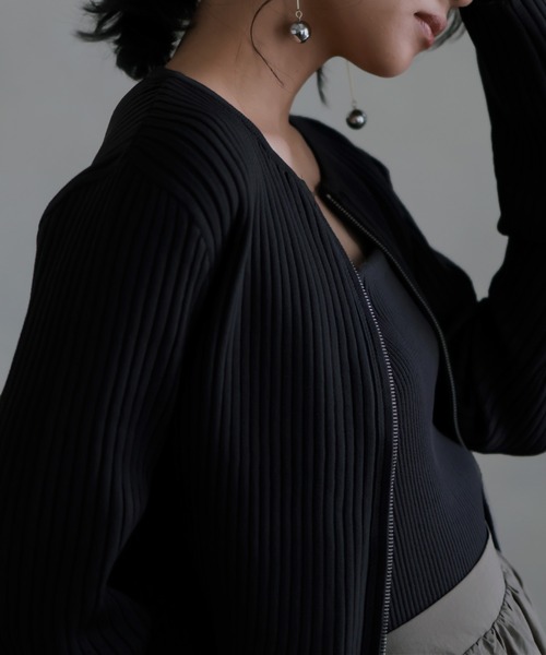 hellam（へラム）の「Wジップニットカーデ ビスチェセット（カーディガン/ボレロ）」 - WEAR
