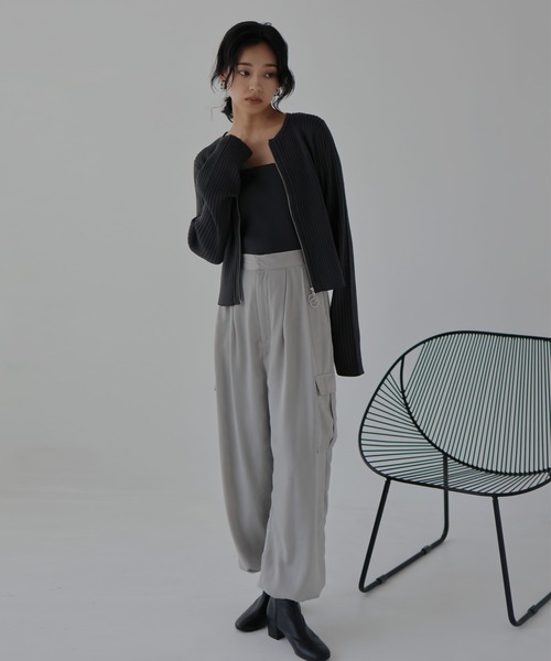 hellam（へラム）の「Wジップニットカーデ ビスチェセット（カーディガン/ボレロ）」 - WEAR