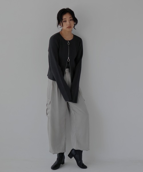 hellam（へラム）の「Wジップニットカーデ ビスチェセット（カーディガン/ボレロ）」 - WEAR