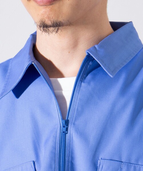 UNIVERSAL OVERALL（ユニバーサルオーバーオール）の「【限定展開】【UNIVERSAL OVERALL/ユニバーサルオーバーオール】 ハーフ ZIP SHIRTS 半袖シャツ ...
